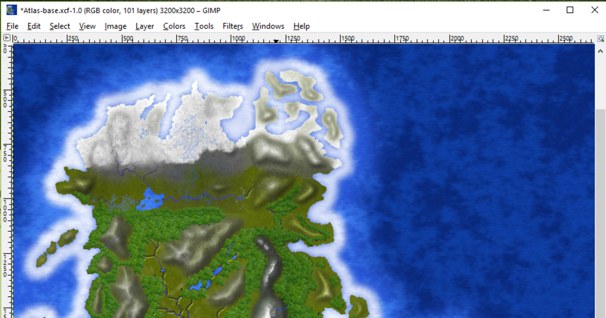 Creating Fantasy Maps With GIMP: Worldbuilding the Texture Map - HobbyLark