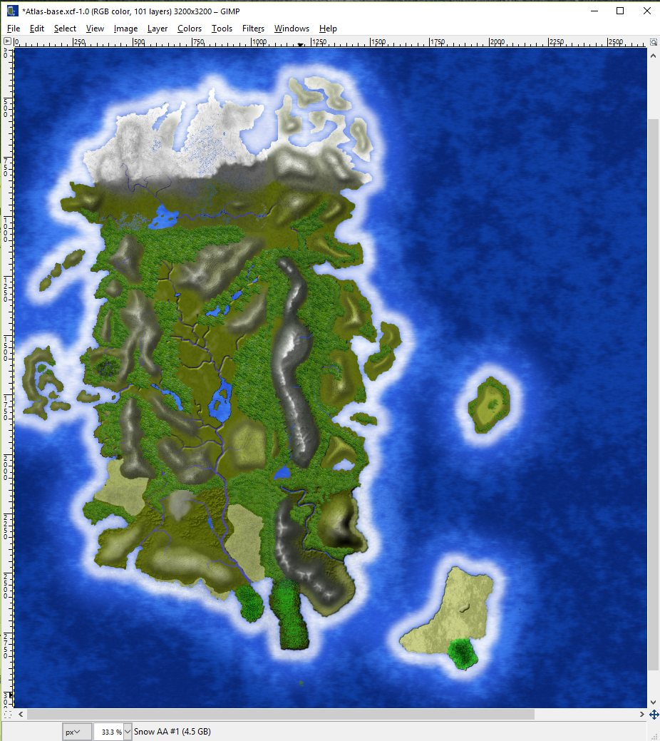 Creating Fantasy Maps With GIMP: Worldbuilding the Texture Map - HobbyLark
