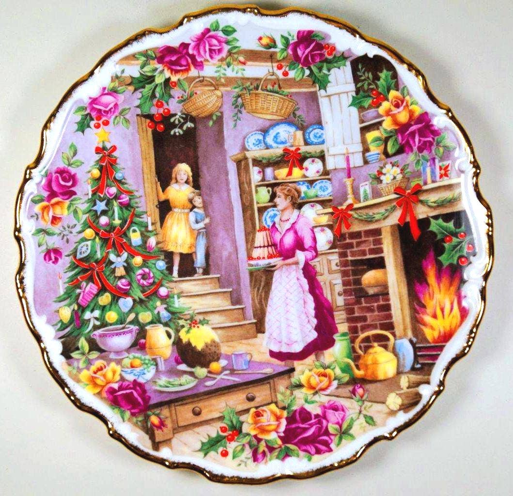 Royal Albert Christmas Collector Plates: Old Country Roses - HobbyLark